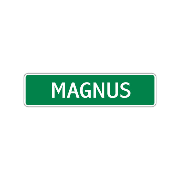 Magnus Street Sign Children Name Room Plate - Sign Fever