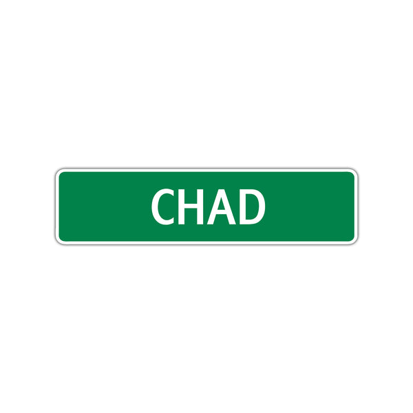 Chad Street Sign Children Name Room Plate - Sign Fever