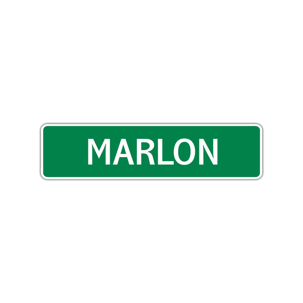 Marlon Street Sign Children Name Room Plate - Sign Fever