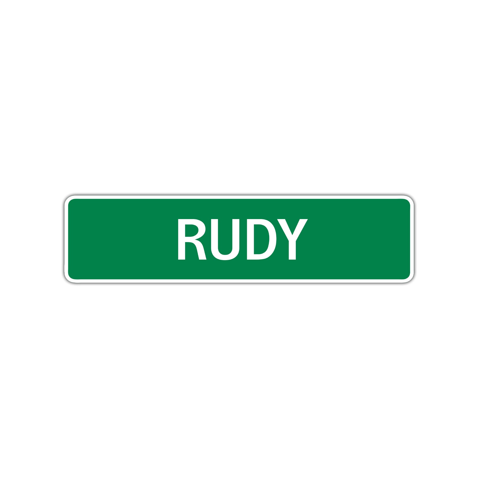 Rudy Street Sign Children Name Room Plate - Sign Fever