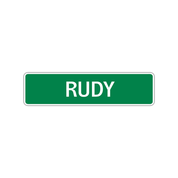 Rudy Street Sign Children Name Room Plate - Sign Fever