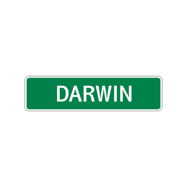 Darwin Street Sign Children Name Room Plate - Sign Fever