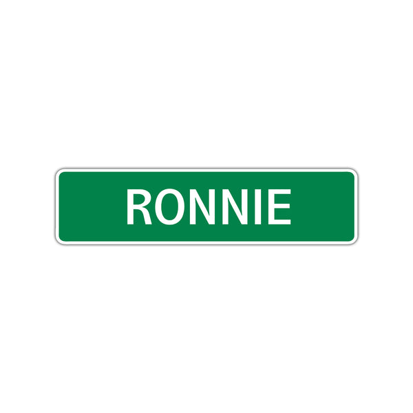 Ronnie Street Sign Children Name Room Plate - Sign Fever