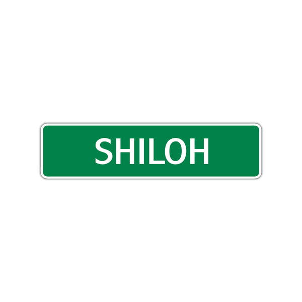 Shiloh Street Sign Children Name Room Plate - Sign Fever