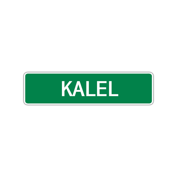 Kalel Street Sign Children Name Room Plate - Sign Fever