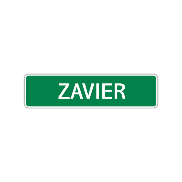 Zavier Street Sign Children Name Room Plate - Sign Fever
