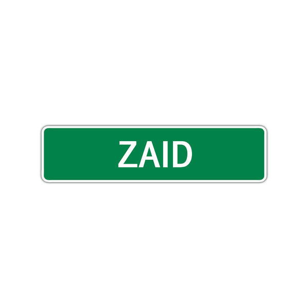 Zaid Street Sign Children Name Room Plate - Sign Fever