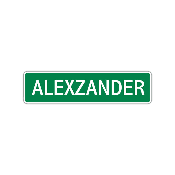 Alexzander Street Sign Children Name Room Plate - Sign Fever