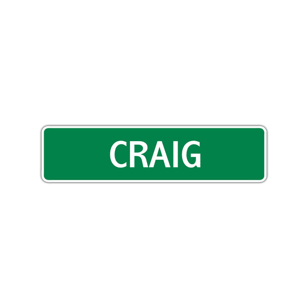Craig Street Sign Children Name Room Plate - Sign Fever