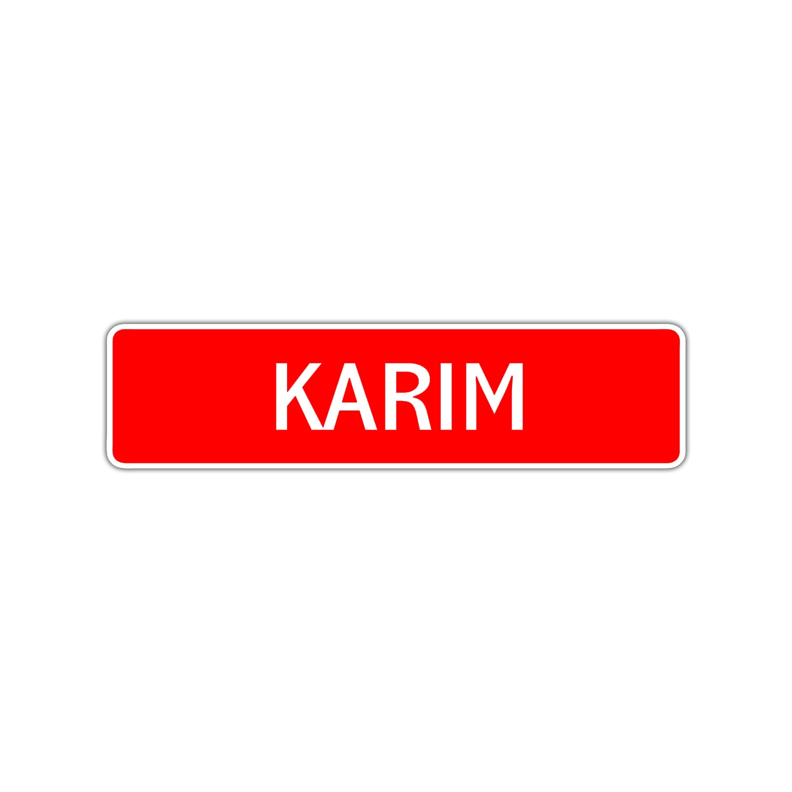 Karim Street Sign Children Name Room Plate - Sign Fever