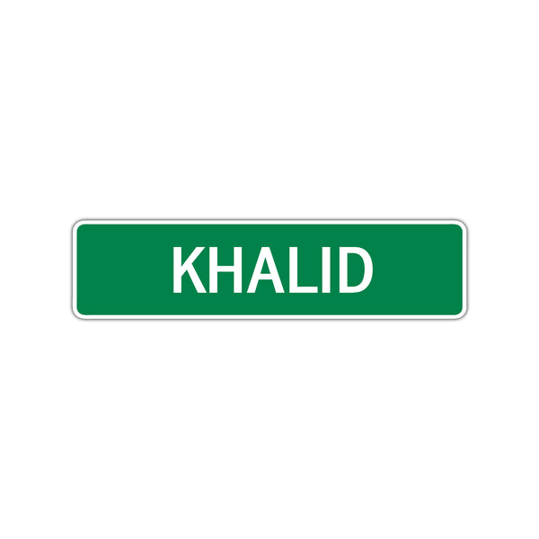 Khalid Street Sign Children Name Room Plate - Sign Fever