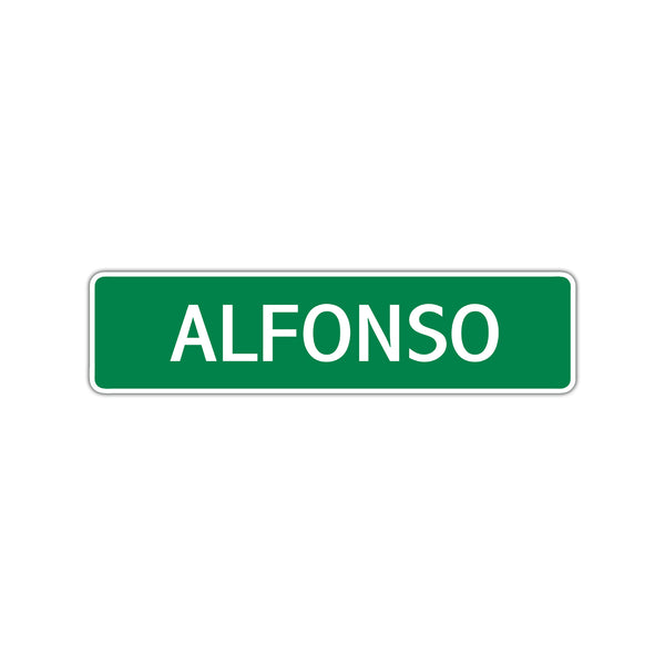 Alfonso Street Sign Children Name Room Plate - Sign Fever