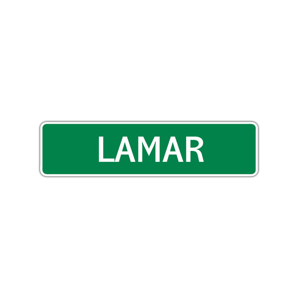Lamar Street Sign Children Name Room Plate - Sign Fever