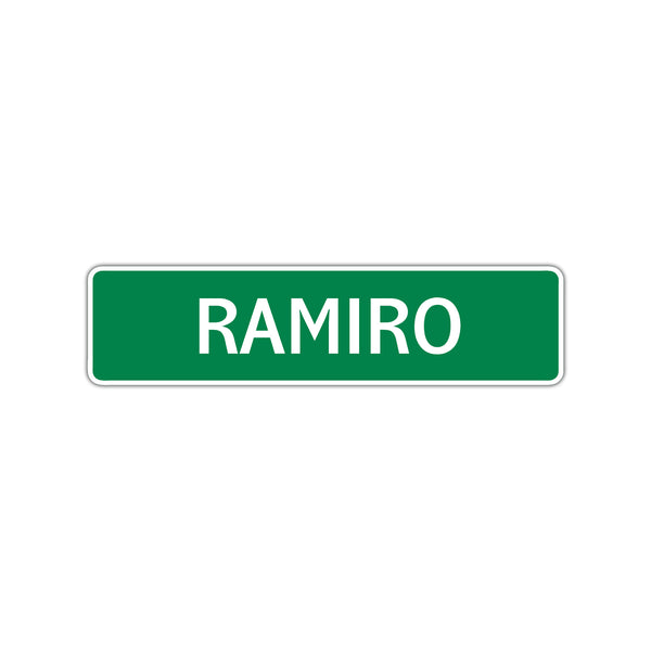 Ramiro Street Sign Children Name Room Plate - Sign Fever