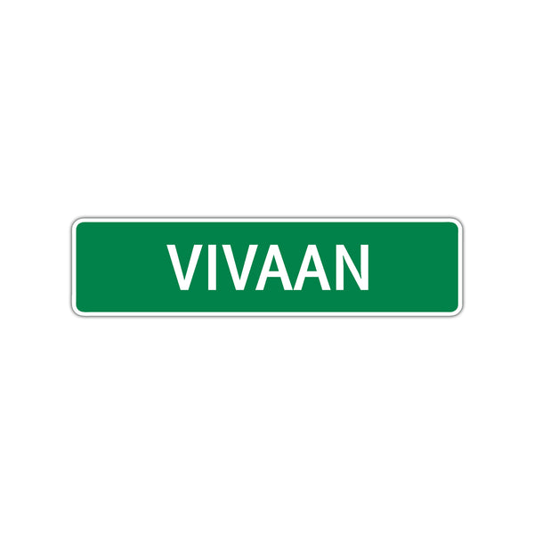 Vivaan Street Sign Children Name Room Plate - Sign Fever