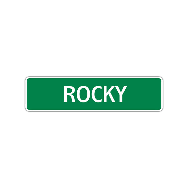 Rocky Street Sign Children Name Room Plate - Sign Fever