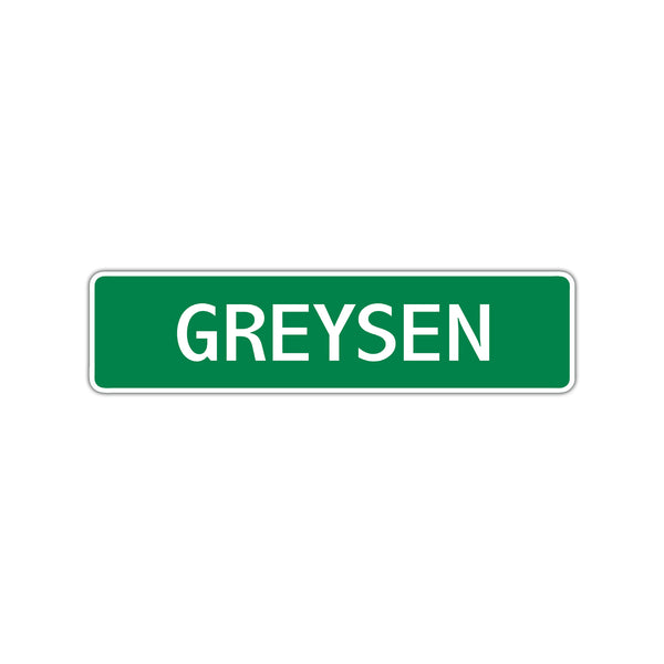Greysen Street Sign Children Name Room Plate - Sign Fever