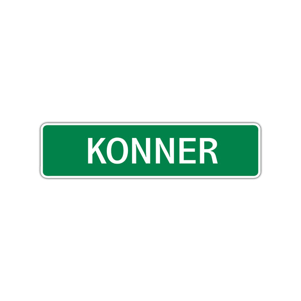 Konner Street Sign Children Name Room Plate - Sign Fever