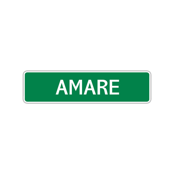 Amare Street Sign Children Name Room Plate - Sign Fever