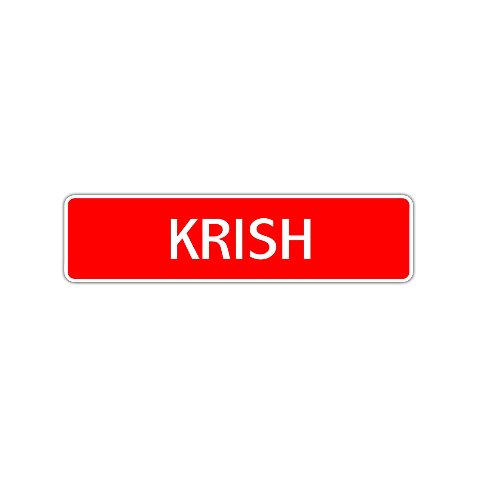 Krish Street Sign Children Name Room Plate - Sign Fever