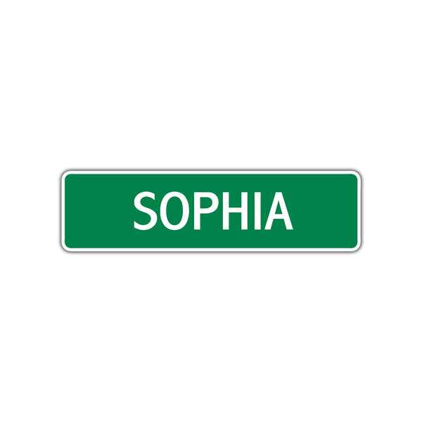Sophia Street Sign Children Name Room Plate - Sign Fever