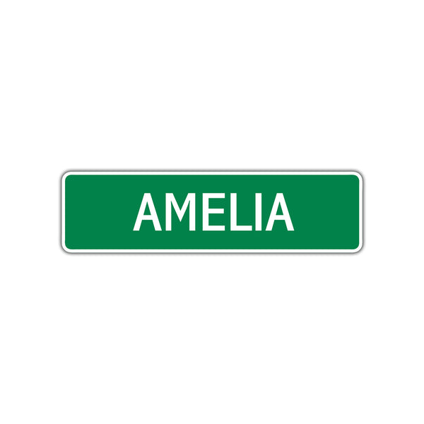 Amelia Street Sign Children Name Room Plate - Sign Fever