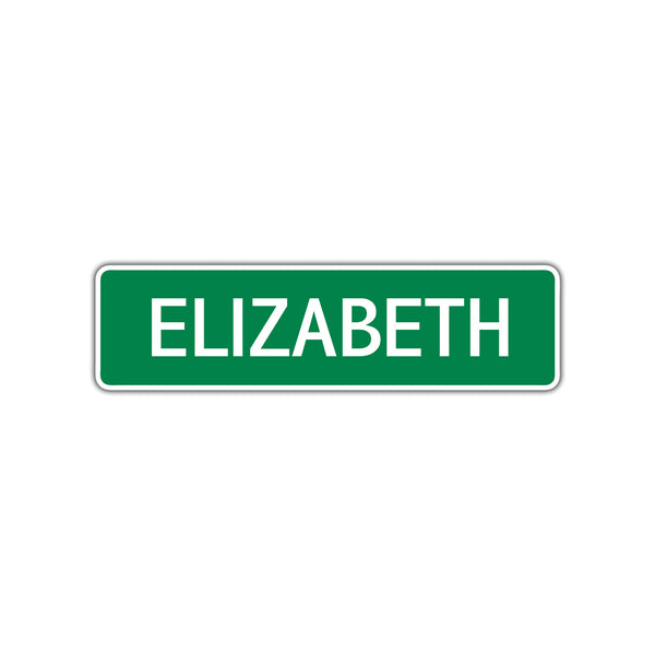 Elizabeth Street Sign Children Name Room Plate - Sign Fever