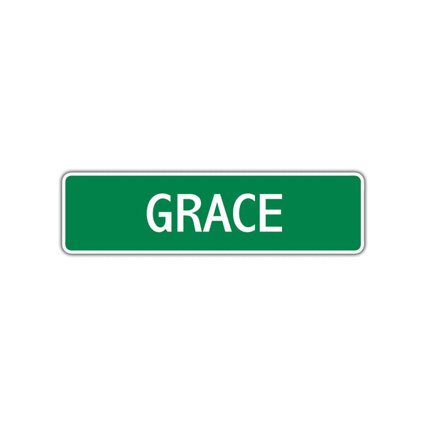 Grace Street Sign Children Name Room Plate - Sign Fever
