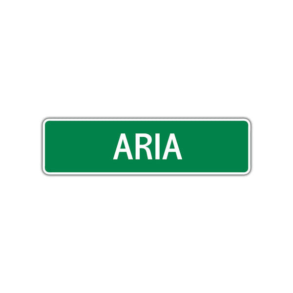 Aria Street Sign Children Name Room Plate - Sign Fever