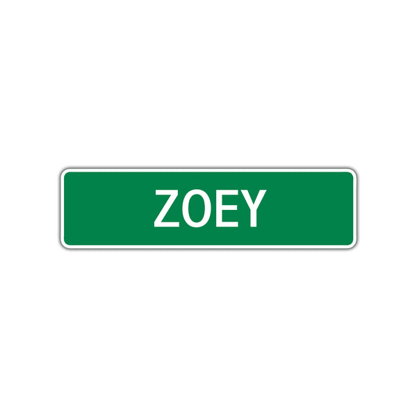 Zoey Street Sign Children Name Room Plate - Sign Fever