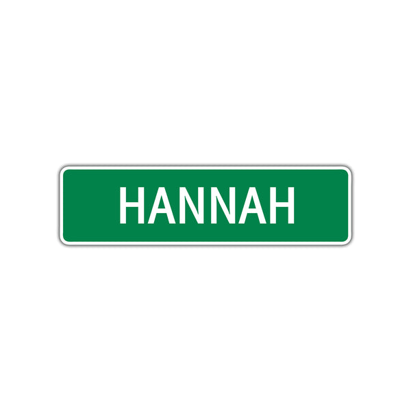 Hannah Street Sign Children Name Room Plate - Sign Fever