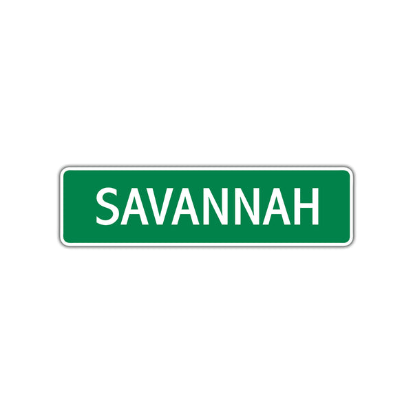 Savannah Street Sign Children Name Room Plate - Sign Fever