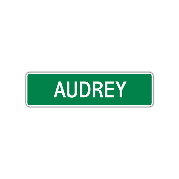 Audrey Street Sign Children Name Room Plate - Sign Fever