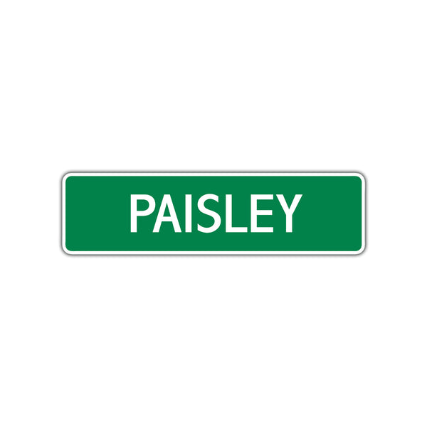 Paisley Street Sign Children Name Room Plate - Sign Fever