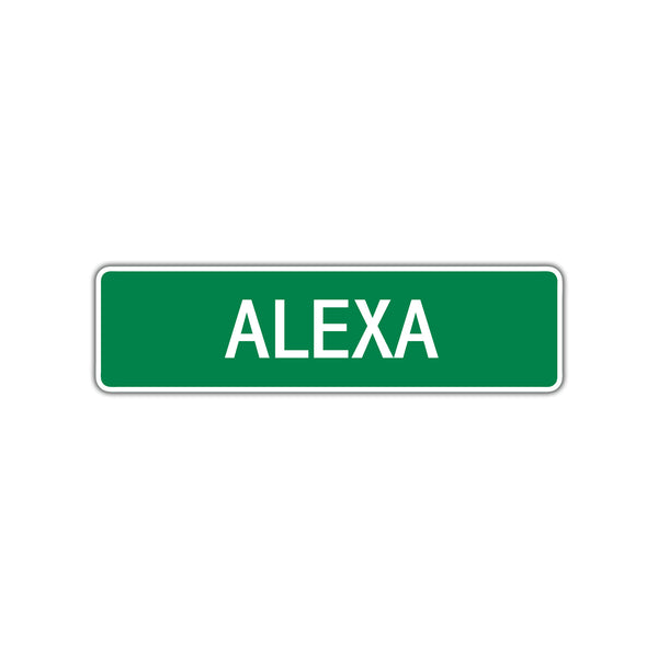 Alexa Street Sign Children Name Room Plate - Sign Fever