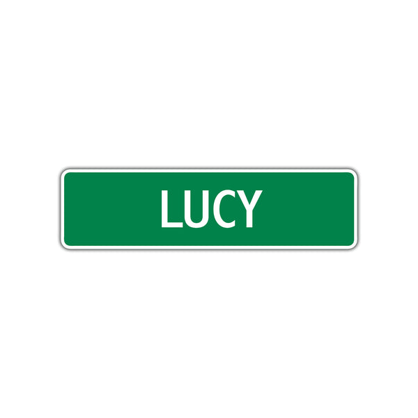 Lucy Street Sign Children Name Room Plate - Sign Fever
