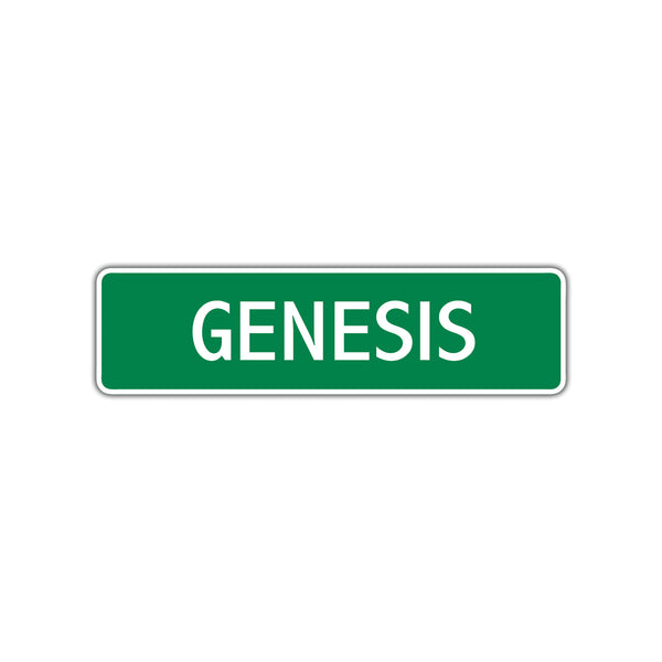 Genesis Street Sign Children Name Room Plate - Sign Fever