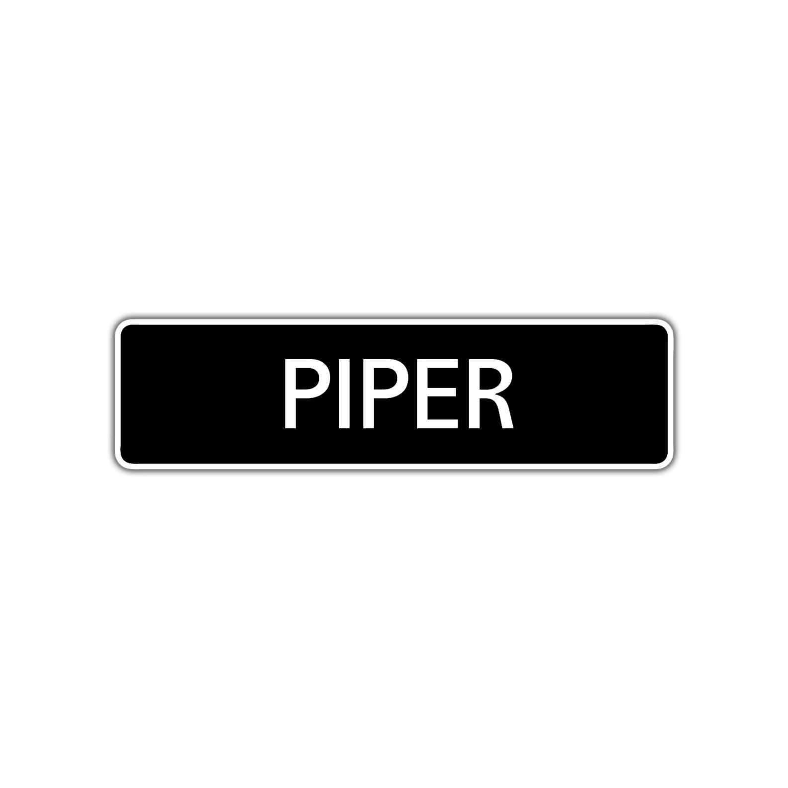 Piper Street Sign Children Name Room Plate - Sign Fever