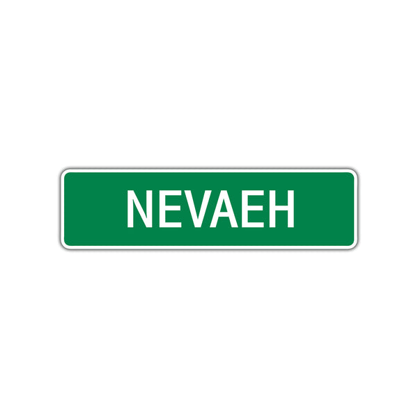 Nevaeh Street Sign Children Name Room Plate - Sign Fever
