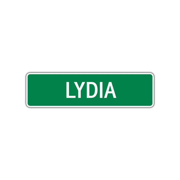 Lydia Street Sign Children Name Room Plate - Sign Fever