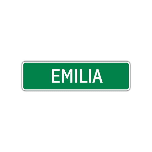 Emilia Street Sign Children Name Room Plate - Sign Fever