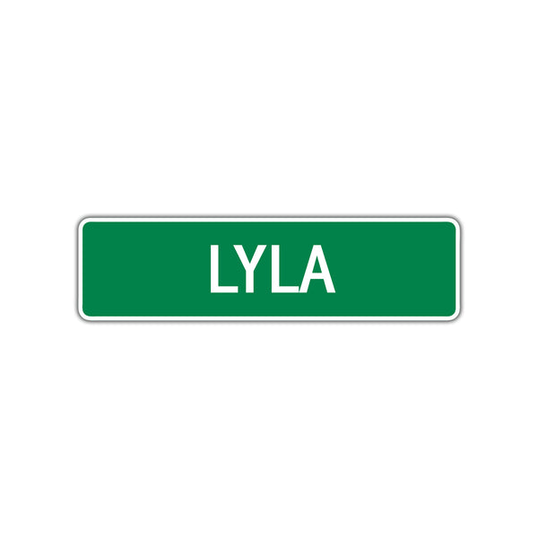 Lyla Street Sign Children Name Room Plate - Sign Fever
