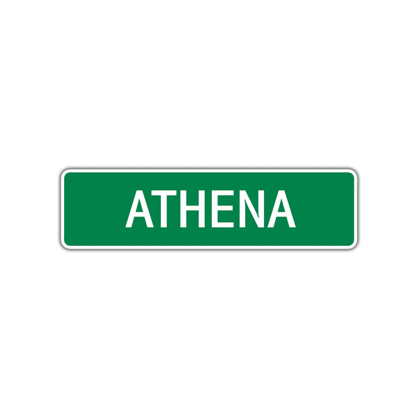Athena Street Sign Children Name Room Plate - Sign Fever