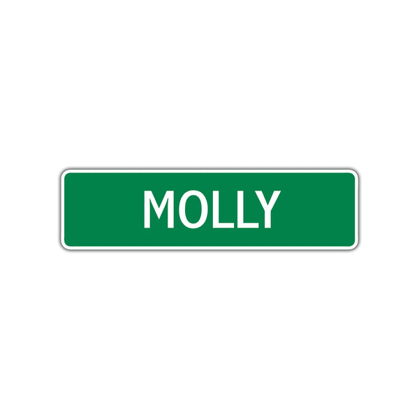Molly Street Sign Children Name Room Plate - Sign Fever
