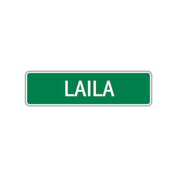 Laila Street Sign Children Name Room Plate - Sign Fever