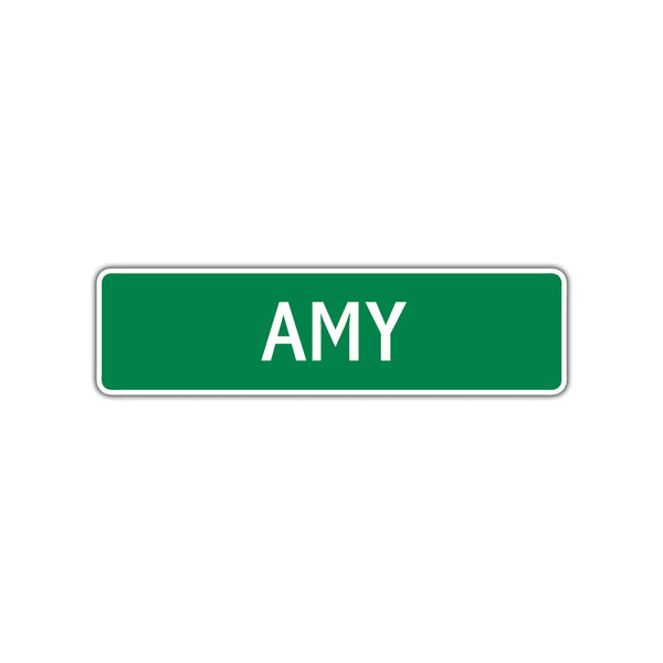 Amy Street Sign Children Name Room Plate - Sign Fever