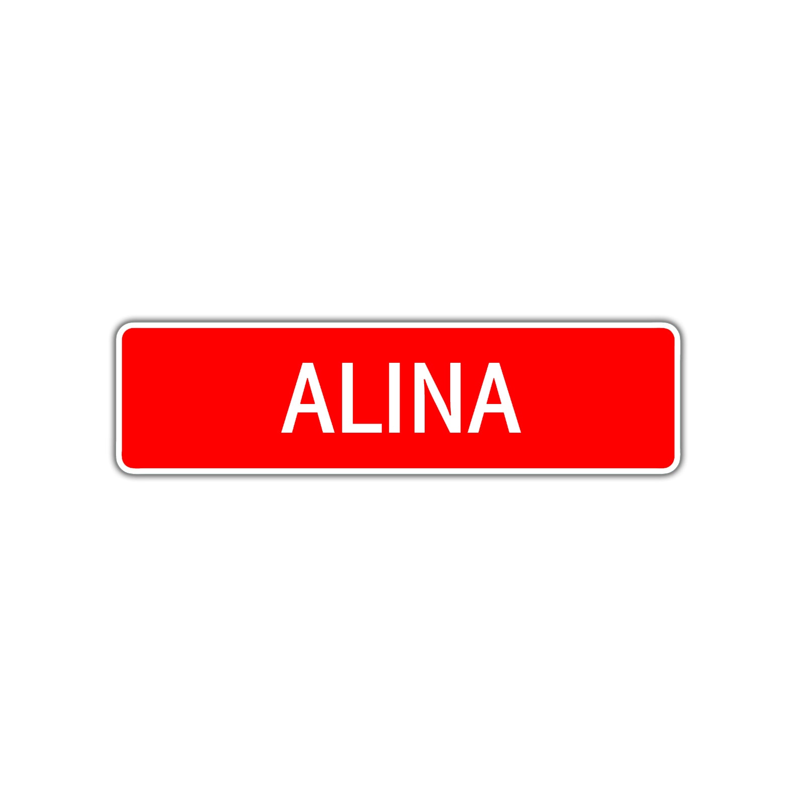 Alina Street Sign Children Name Room Plate - Sign Fever