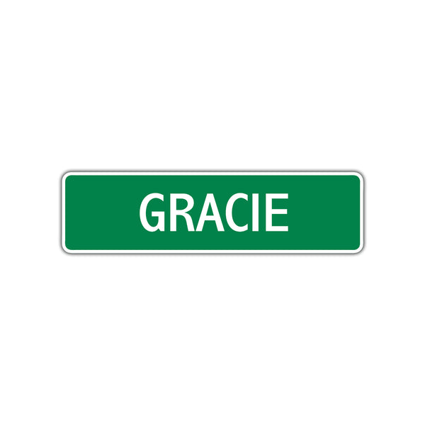 Gracie Street Sign Children Name Room Plate - Sign Fever