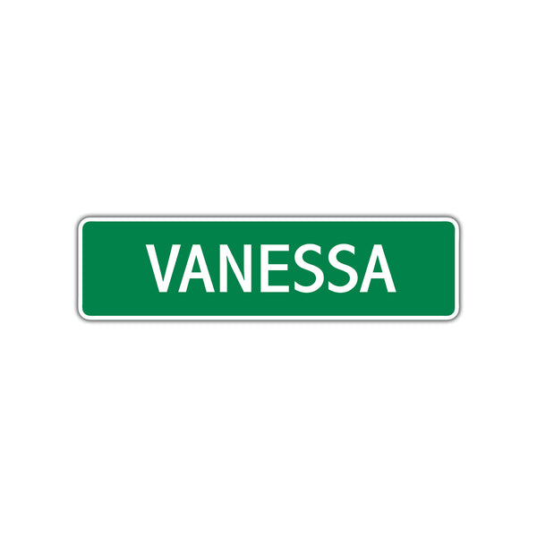 Vanessa Street Sign Children Name Room Plate - Sign Fever