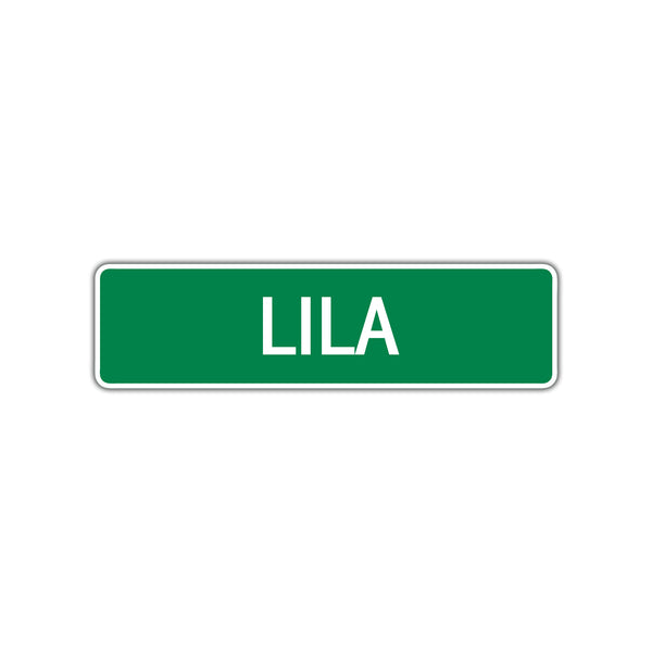 Lila Street Sign Children Name Room Plate - Sign Fever